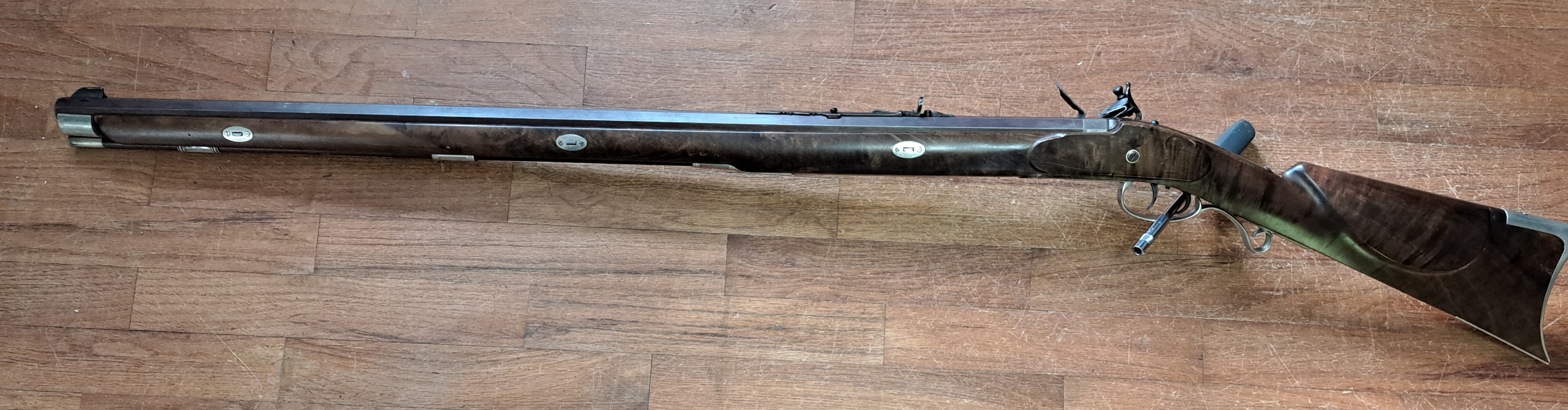 SOLD Gorgeous Custom Fullstocked .50 Flintlock Hawken Rifle - SASS Wire ...