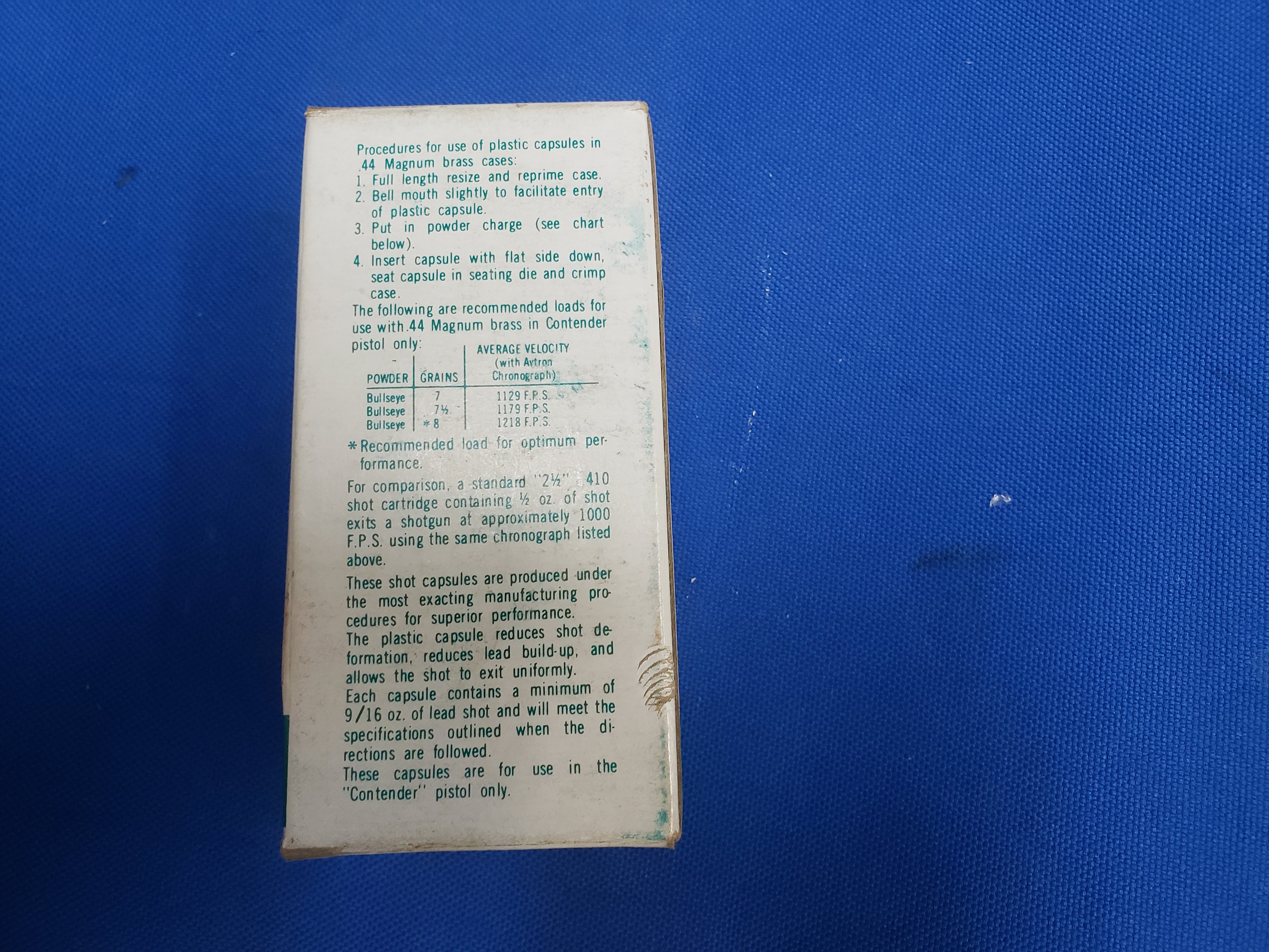 SOLD Thompson/Center Arms Contender .44 Cal Hot Shot Capsules - SASS ...