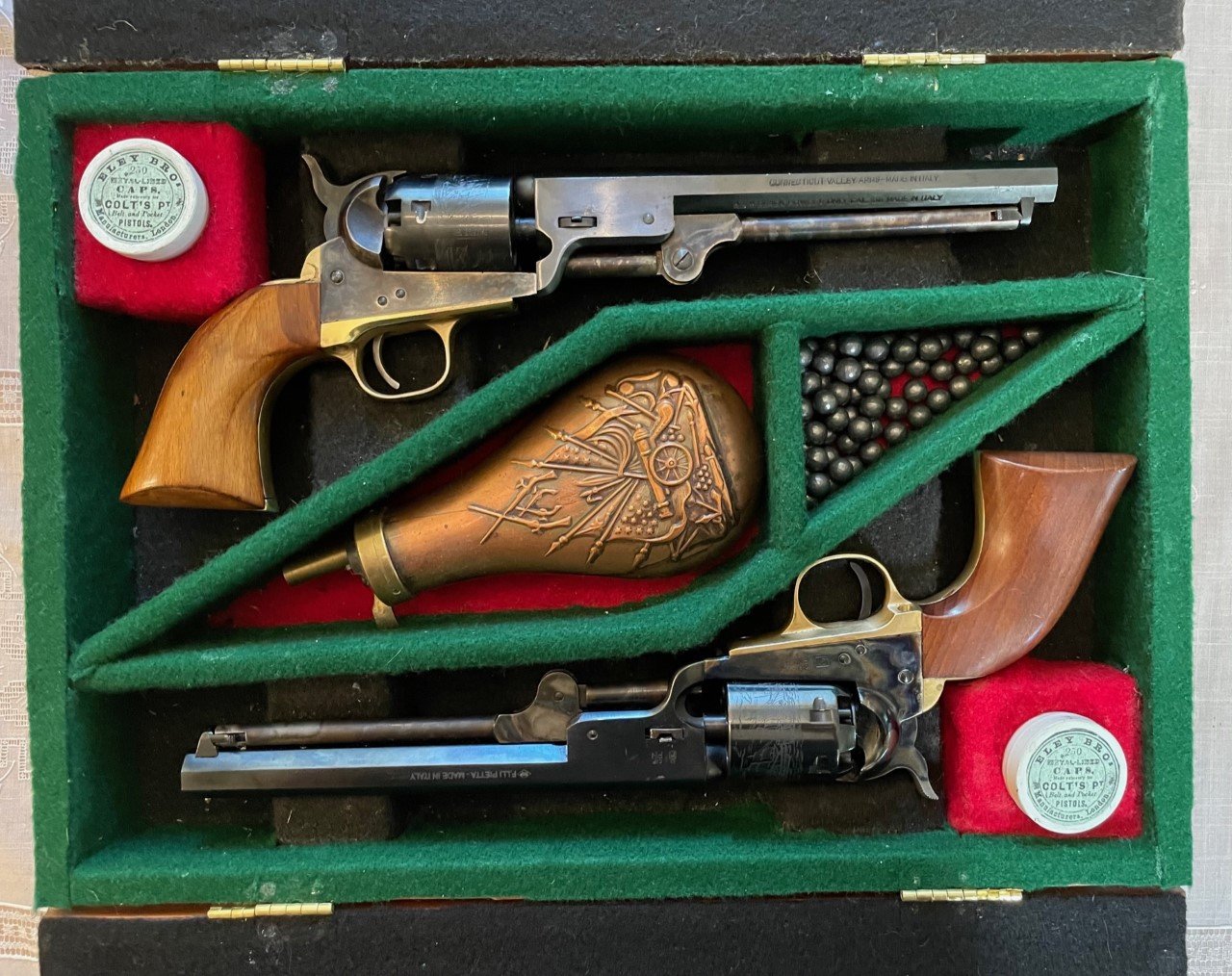 WTS PAIR 1851 Navy revolvers, one Pietta one ASM and display case ...