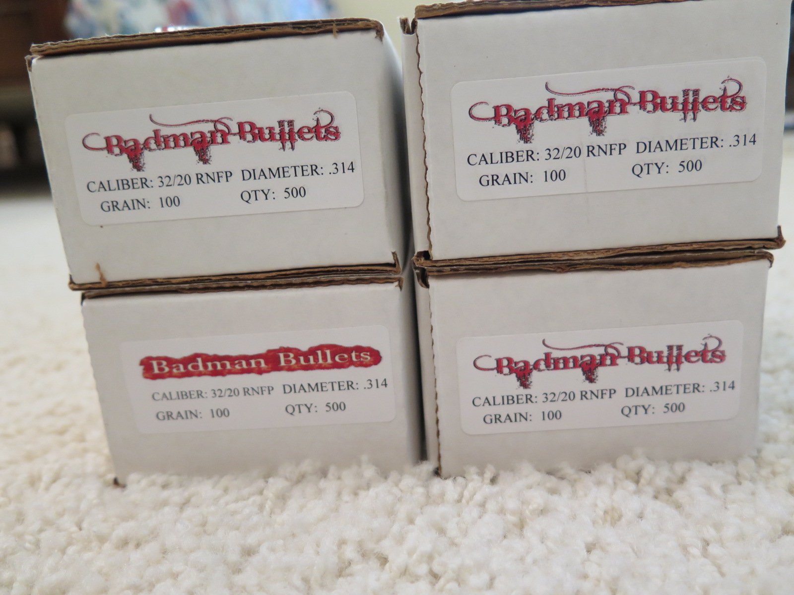 SOLD: For Sale: Badman Bullets - 2000 of the .32 Caliber Lubed 100 ...