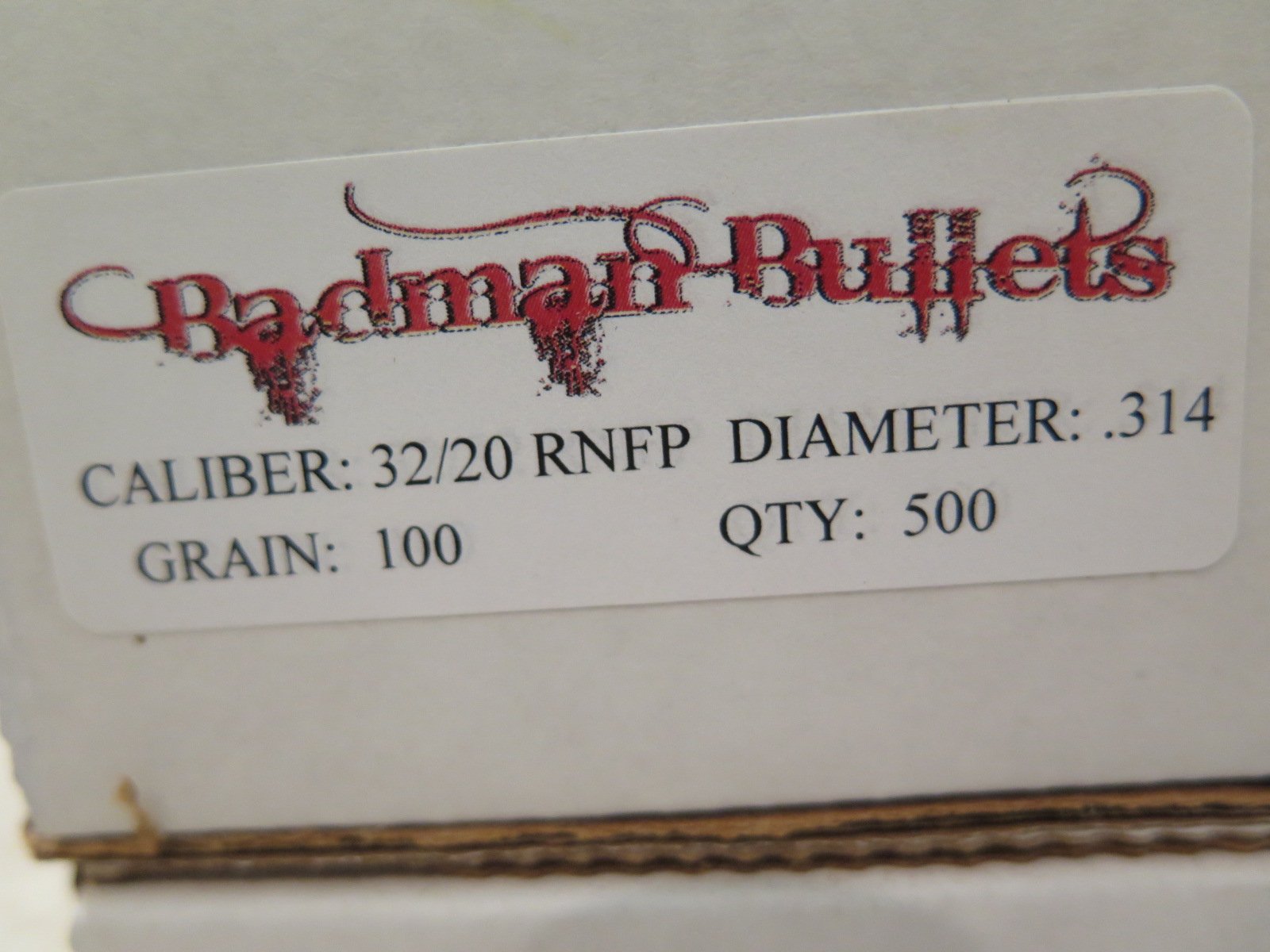 SOLD: For Sale: Badman Bullets - 2000 of the .32 Caliber Lubed 100 ...