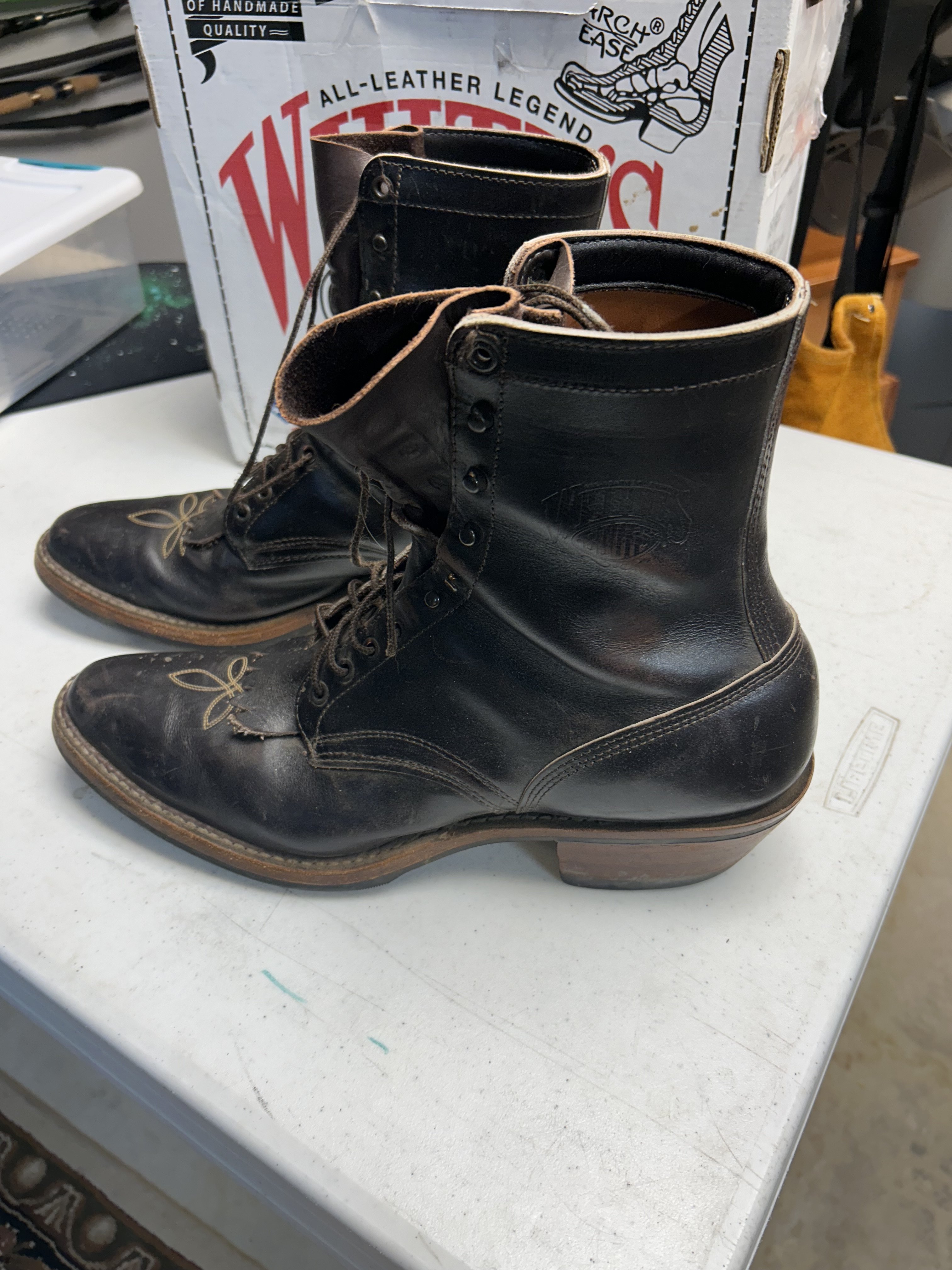 For sale: $100 Size 15 narrow Whites Farmer/Rancher Packer Boot - SASS ...