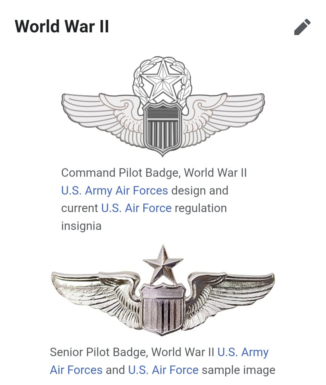 US Military Aviation Badges - SASS Wire Saloon - SASS Wire Forum